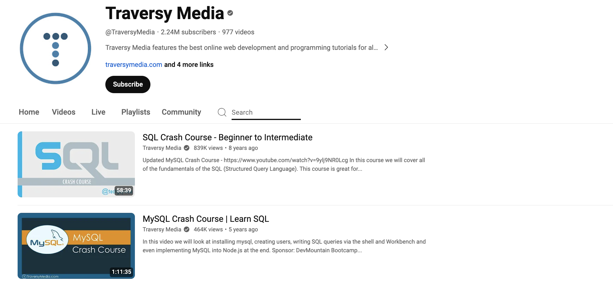 devtodev | 10 Best YouTube Channels to Learn SQL